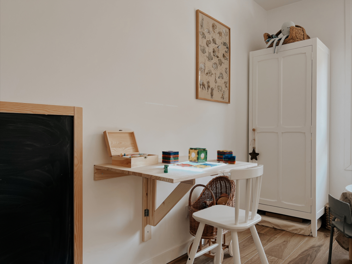 Mesa plegable de pared en madera de pino - Astiblog